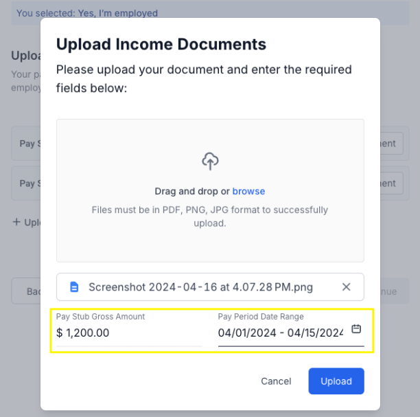 Submitting Income Documents – Leasing Help Center